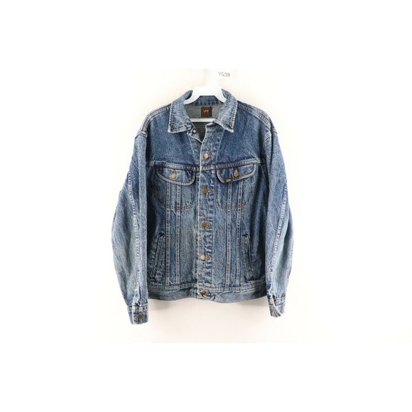 Lee | Jackets & Coats | Vintage 8s Lee Mr Mens Medium Distressed Faded ...